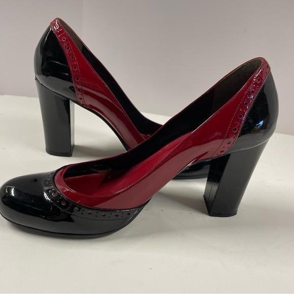 Ann Taylor | Shoes | Ann Taylor Black Red Patent Leather Spectator ...